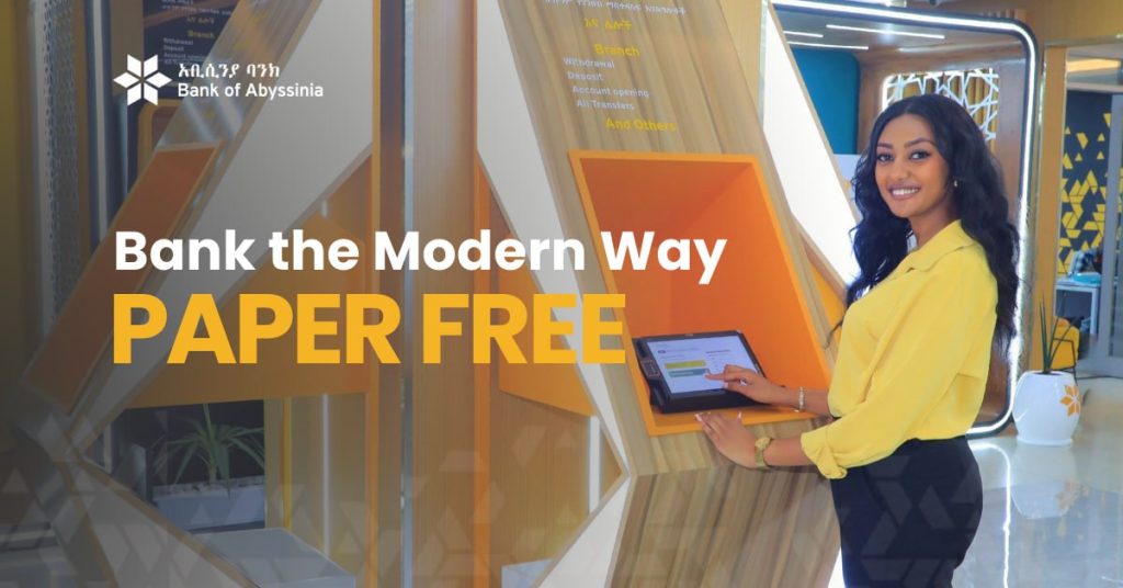 Bank of Abyssinia Goes Paperless Across All Branches - Bank of Abyssinia